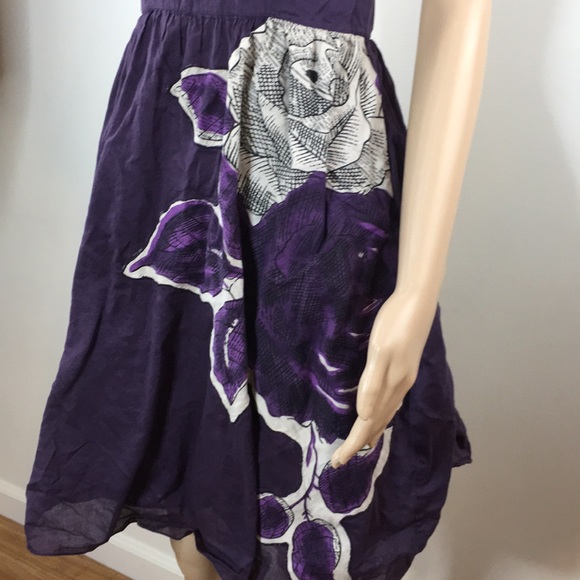Anthropologie | Dresses | Anthropologie Lithe Purple Dress Sz O 0 ...